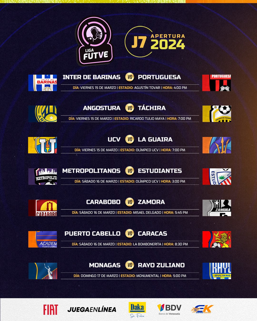 La Jornada 7 de la Liga FutVe